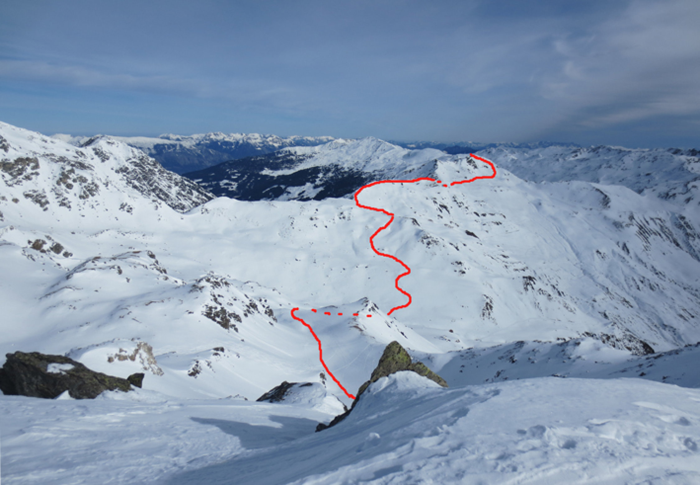 Tuxer Alpen: Aktuelle Verhältnisse vom 07.03.2015 auf der Route: Tuxer ...