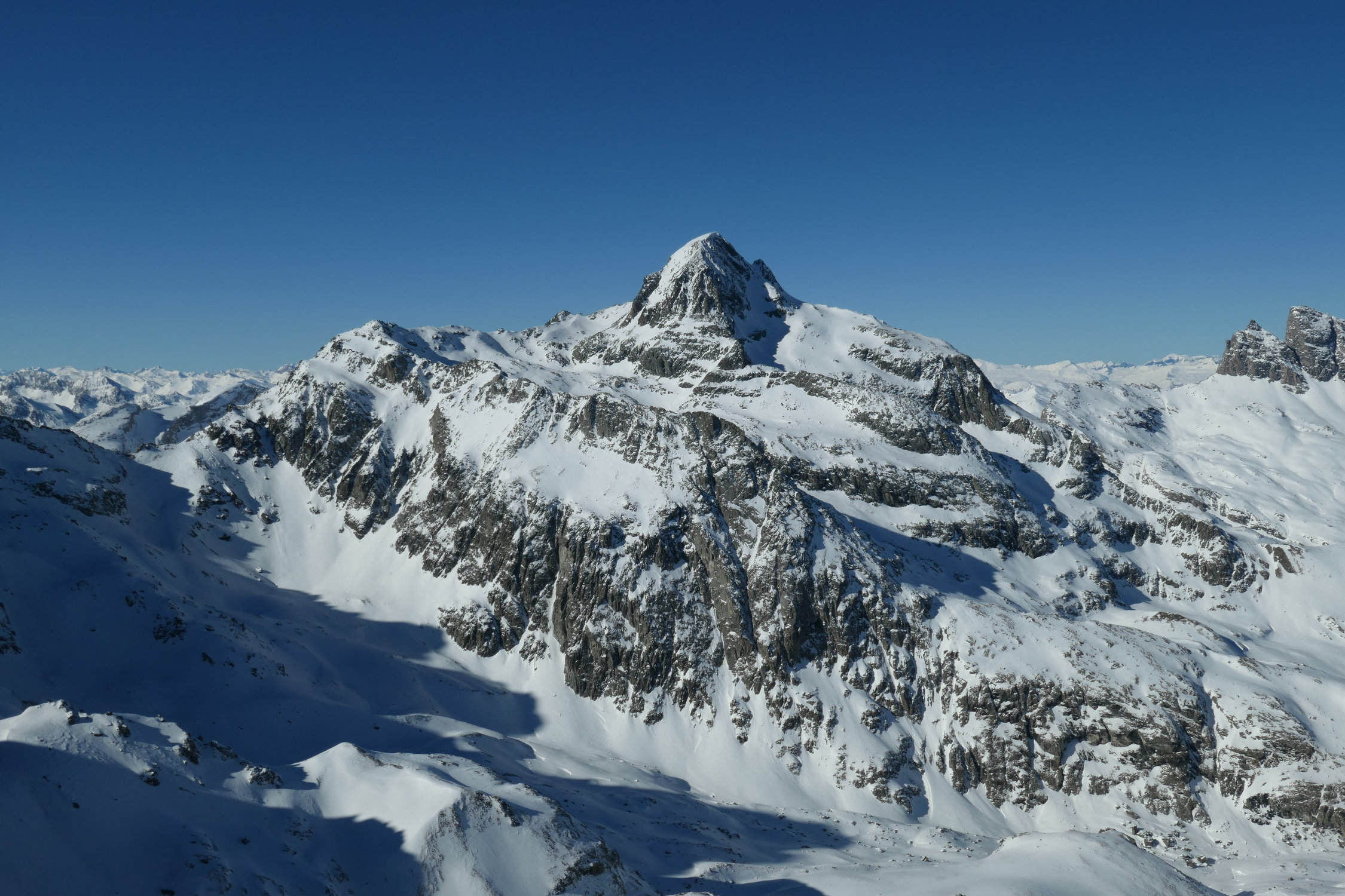 Piz Surparé (3078m): Aktuelle Verhältnisse vom 07.02.2020 auf der Route ...